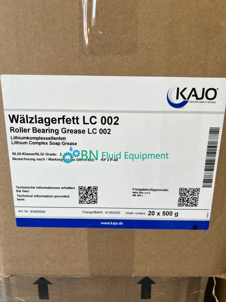 Kajo LC002 500g Roller Bearing Grease (Box Qty 20) – BN Fluid Equipment